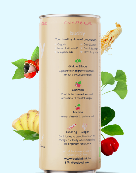 Buddy, la nouvelle boisson énergisante ultra saine • Mode in Belgium